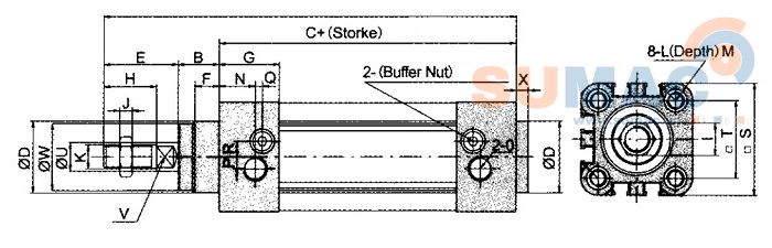 xi lanh khí nén vuông TGD63